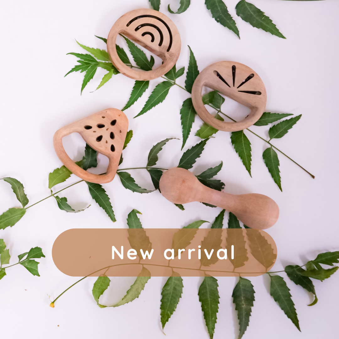 Rattles Toy | Natural Neem Wooden Toy – MoonToys