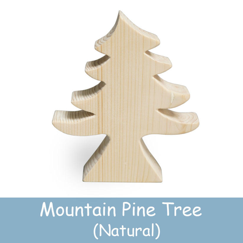 Mountain Pine Tree Toy – Natural Wooden Nature Play Figure (1–4 yr ...