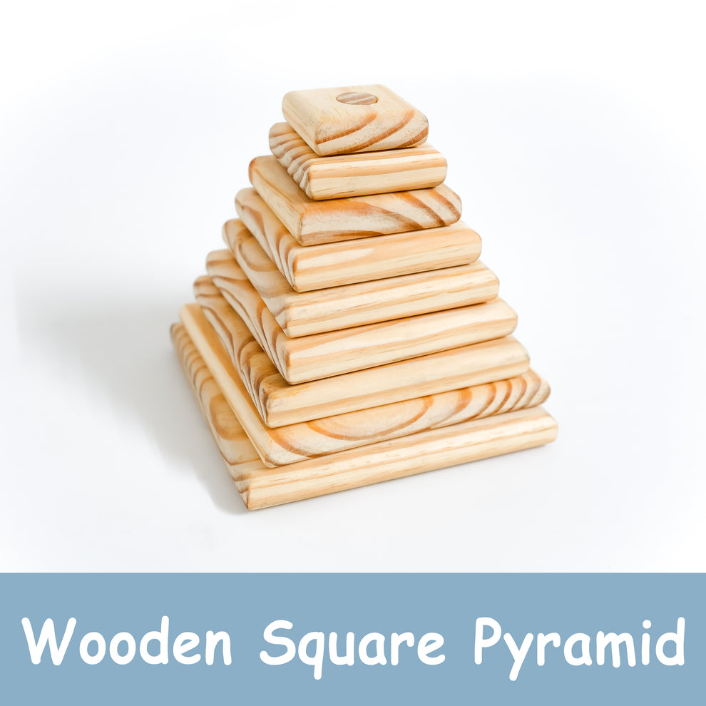 Wooden Pyramid Square Stacker Toys for Kids – MoonToys